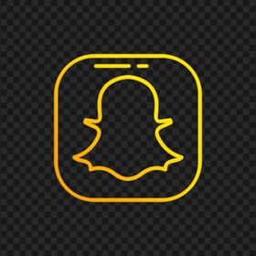 Snapchat Yellow Gradient Outline Logo Code Icon UI SVG PNG Image | Citypng