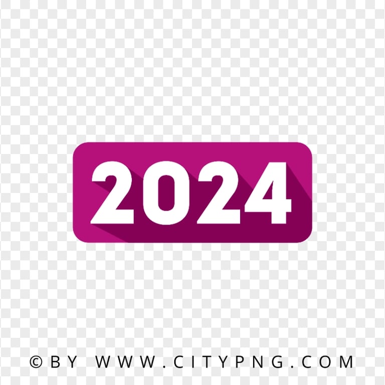 Pink 2024 Flat Banner Design Style PNG HD | Citypng