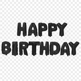 HD Black Happy Birthday Letters Design PNG | Citypng