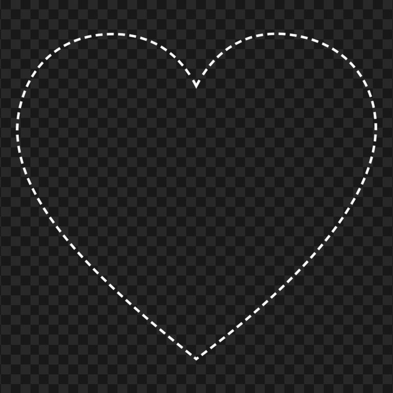 HD White Dotted Heart Shape PNG | Citypng