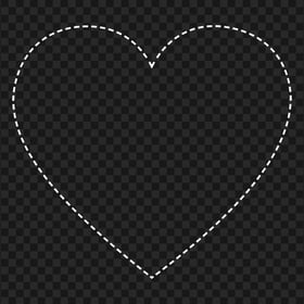 HD White Dotted Line Heart PNG | Citypng