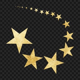 Yellow Gold Stars Glitter Effect PNG Image | Citypng