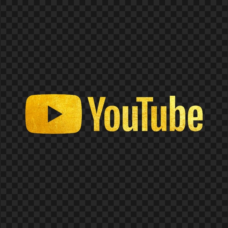 HD Gold Golden Youtube YT Logo PNG | Citypng