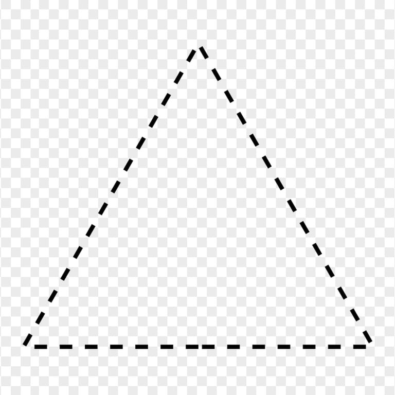 HD Black Dashed Triangle PNG | Citypng