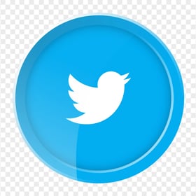 HD Round Circular Twitter Social Media Button Icon PNG | Citypng