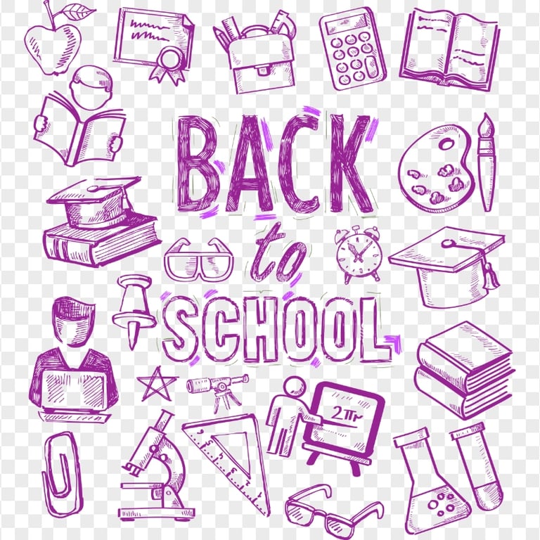 PNG Purple School Back To School Pattern | Citypng