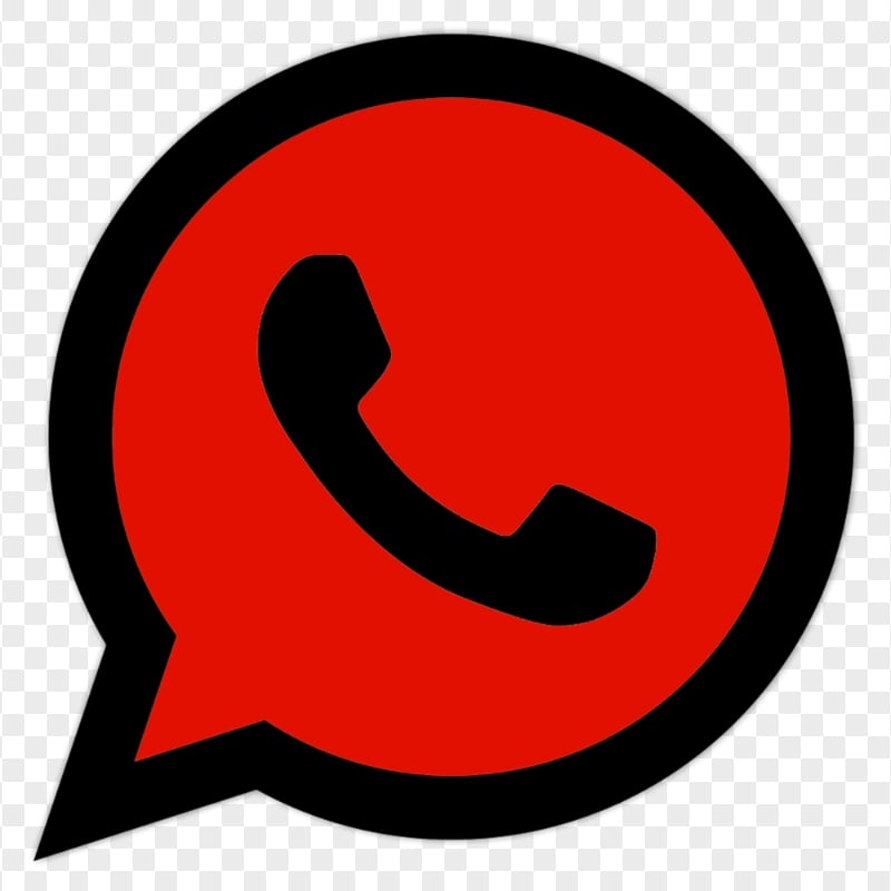 HD Red & Black Wa Whatsapp Logo Icon PNG | Citypng