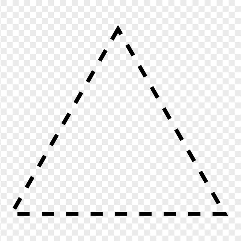 Download Black Dashed Triangle PNG | Citypng