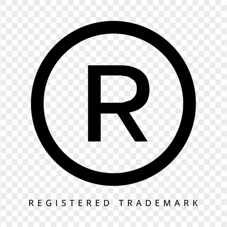 R Registered Trademark White Logo PNG | Citypng