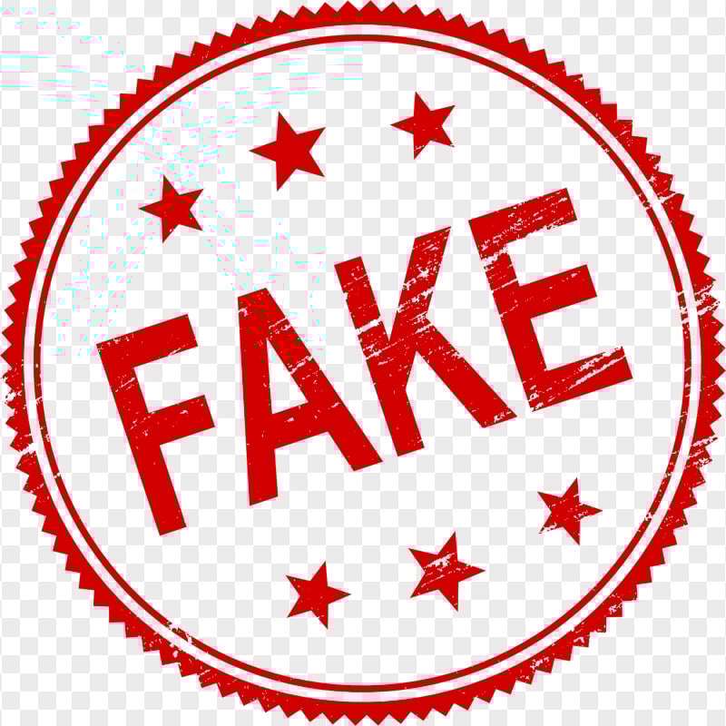 HD Round Red Fake Word Stamp PNG | Citypng