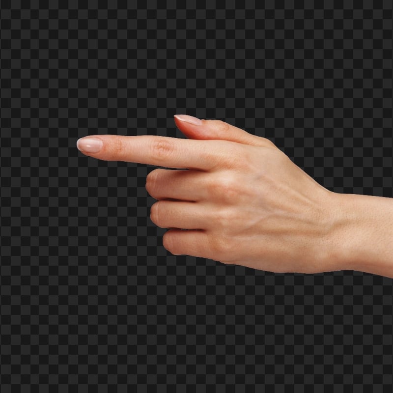 Human Hand Finger Pointing Left Image PNG | Citypng