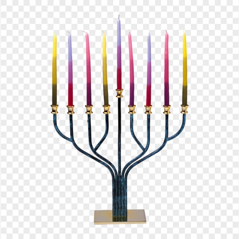 Transparent HD Hanukkah Menorah Candles Holder | Citypng