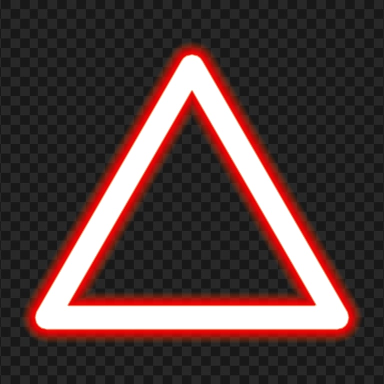 PNG Glowing Red Triangle Neon | Citypng