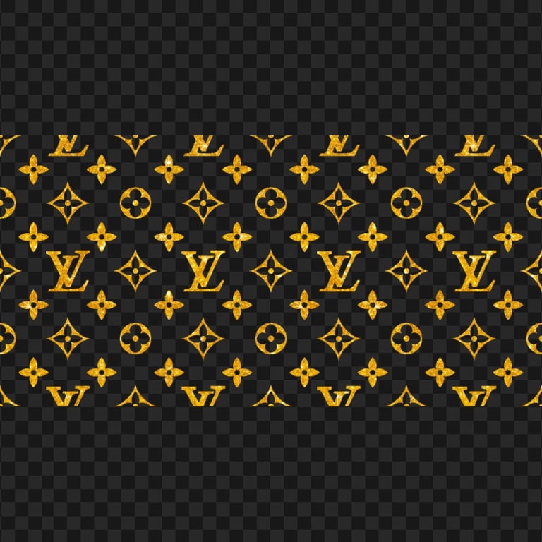 Louis Vuitton Lv Gold Glitter Pattern Seamless FREE PNG | Citypng