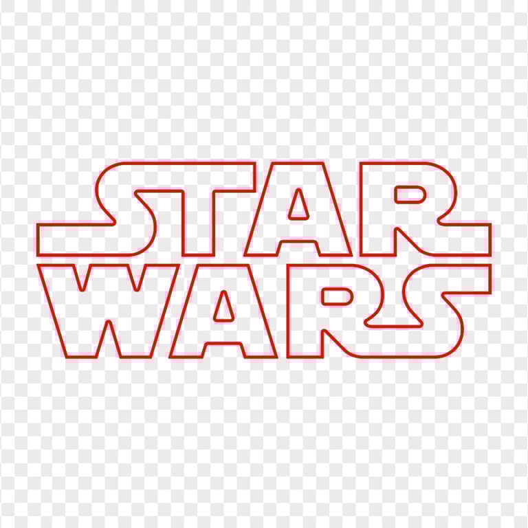 HD Red Outline Star Wars Logo PNG | Citypng