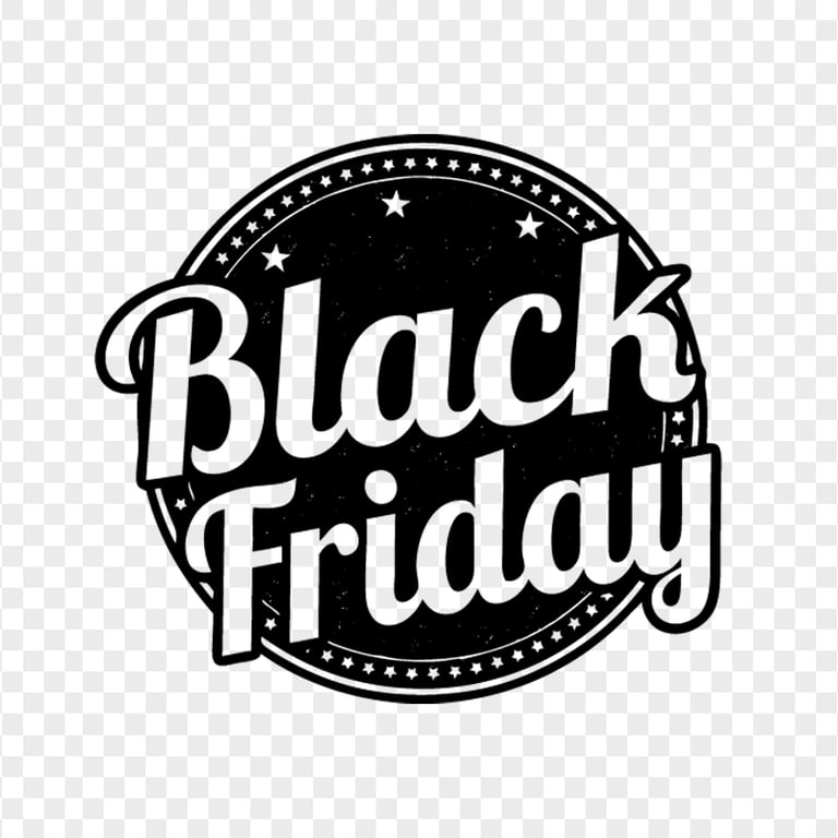 HD Outline Black Friday Ribbon Logo PNG | Citypng