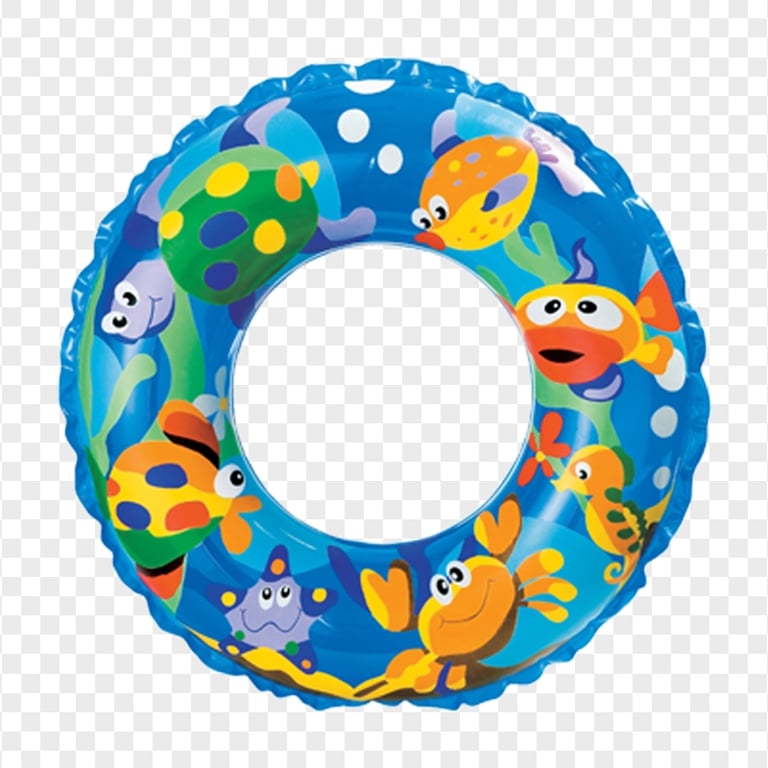 HD Blue Inflatable Pool Floats Buoy Ring PNG | Citypng