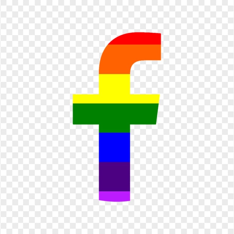 HD Facebook Rainbow Logo Icon PNG | Citypng