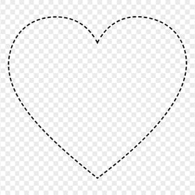 HD Red Dotted Line Heart PNG | Citypng