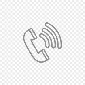 HD Grey Round Circle Phone Icon PNG | Citypng