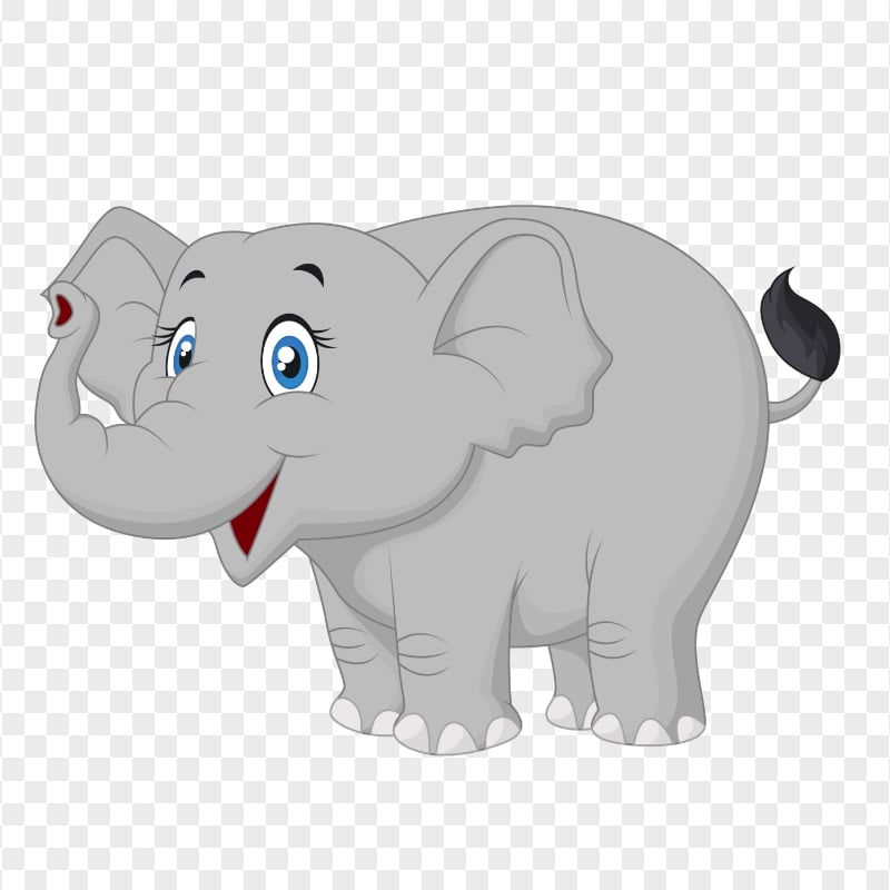 HD Gray Cartoon Cute Elephant Transparent PNG | Citypng