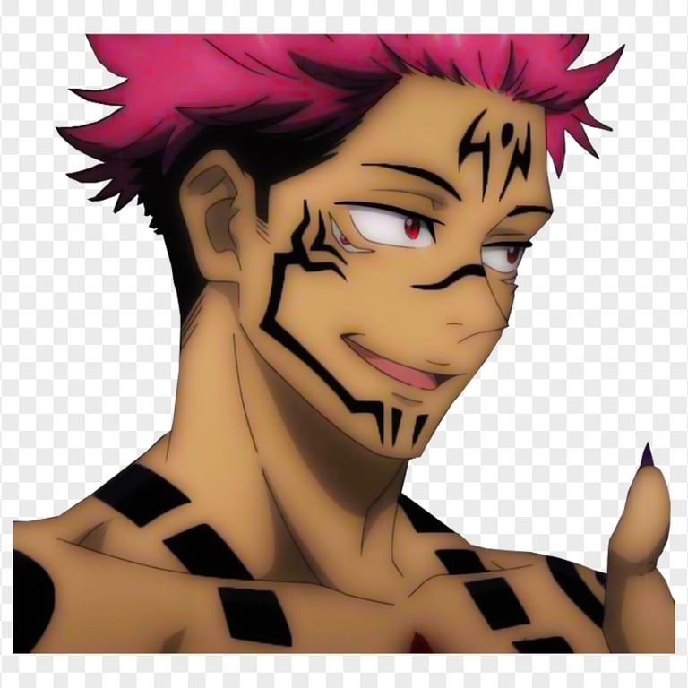 PNG Sukuna Face Artwork Jujutsu Kaisen Character | Citypng