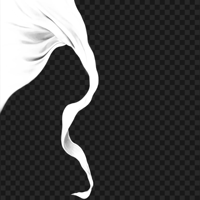 PNG White Flying Textile Ribbon Silk | Citypng