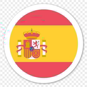 Glossy Round Circular Spain Flag Icon PNG | Citypng