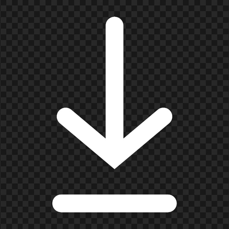 HD Download Down Arrow White Symbol Sign Icon PNG | Citypng