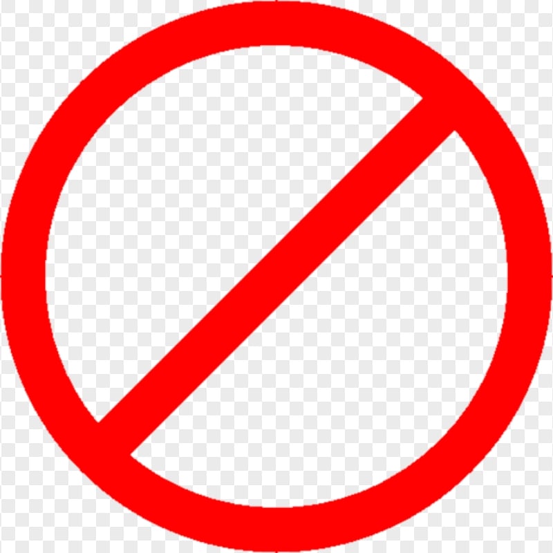 Forbidden No Red Symbol Icon Transparent PNG | Citypng