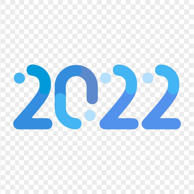 Blue 2022 Neon Numbers PNG | Citypng