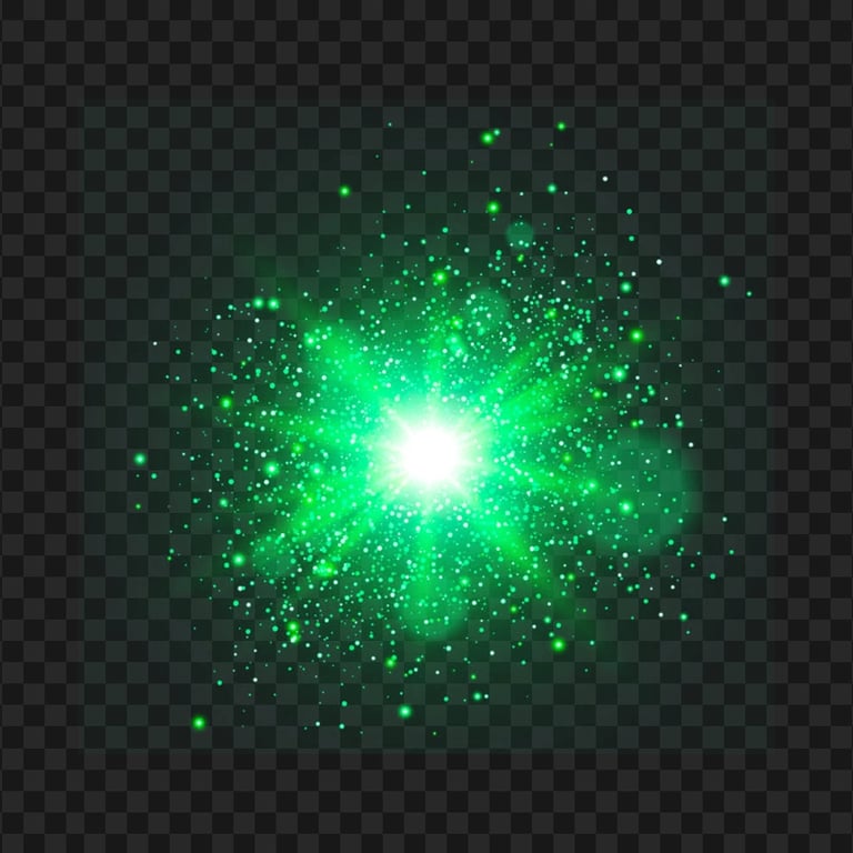 FREE Green Bright Explosion Light Effect PNG | Citypng