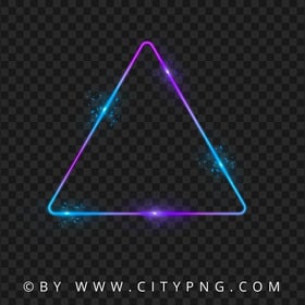 HD Blue Glowing Triangle Neon PNG | Citypng