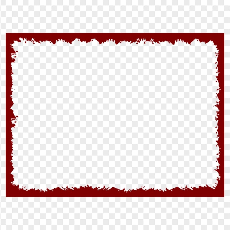 Grunge Red Rectangle Frame HD PNG | Citypng