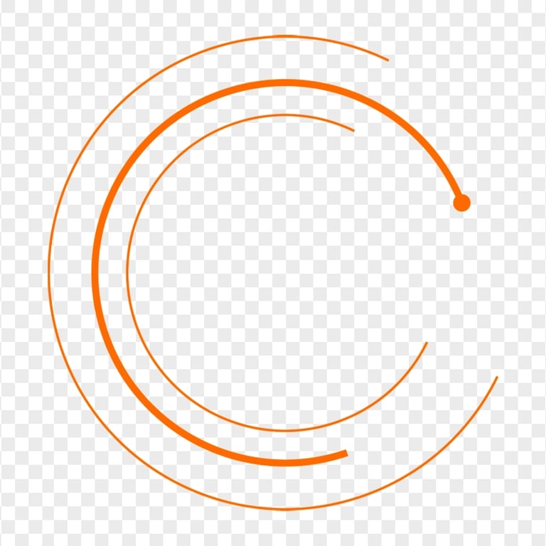 Creative Swirl Orange Circle Transparent Background | Citypng