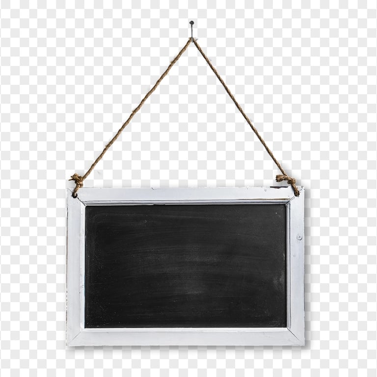HD Hanging Blackboard White Wooden Frame PNG | Citypng