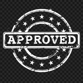 HD Blue Round Approved Stamp PNG | Citypng