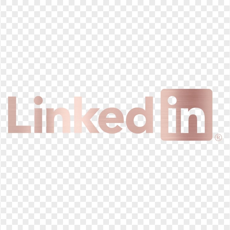 HD Linkedin Rose Gold Text Logo Transparent Background | Citypng