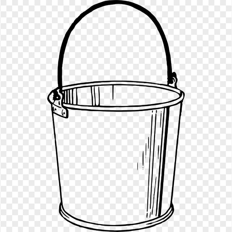 HD Outline Sketch Drawing Bucket PNG | Citypng
