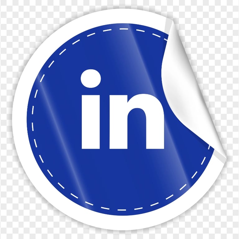 HD Round Linkedin IN Stickers Icon Symbol PNG | Citypng
