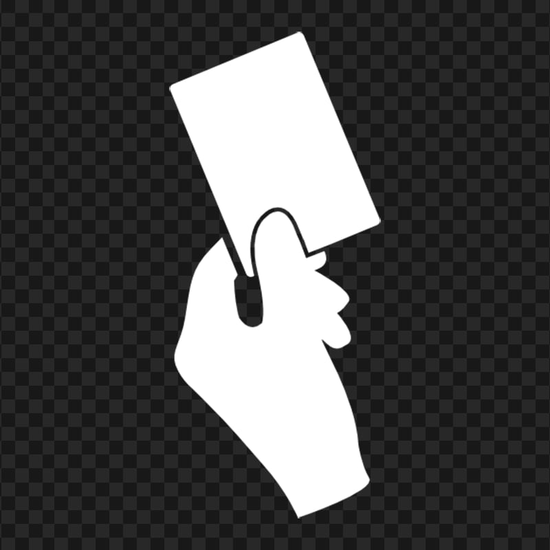FREE Hand Holding Card White Icon PNG | Citypng