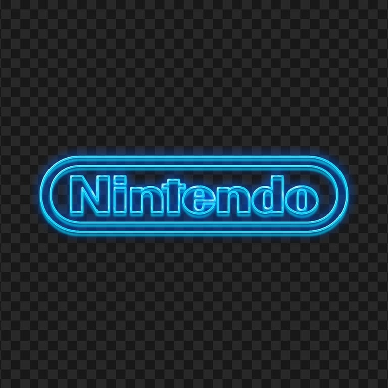 Nintendo Blue Neon Logo HD PNG | Citypng
