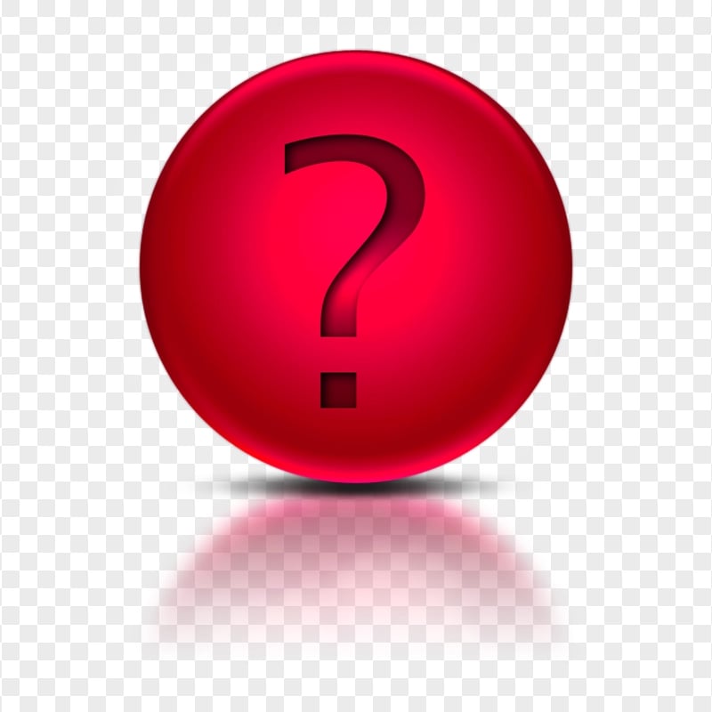 Red Glossy Question Mark Circle Icon Logo FREE PNG | Citypng
