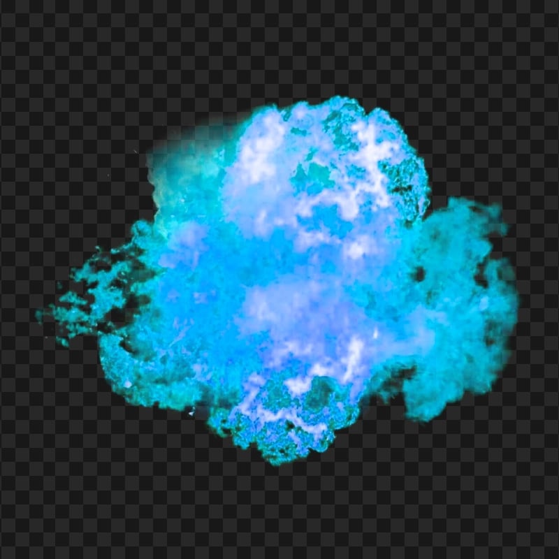 Blue Fire Explosion Without Smoke HD PNG | Citypng