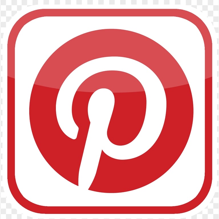 3D Pinterest Social Media Square App Icon | Citypng