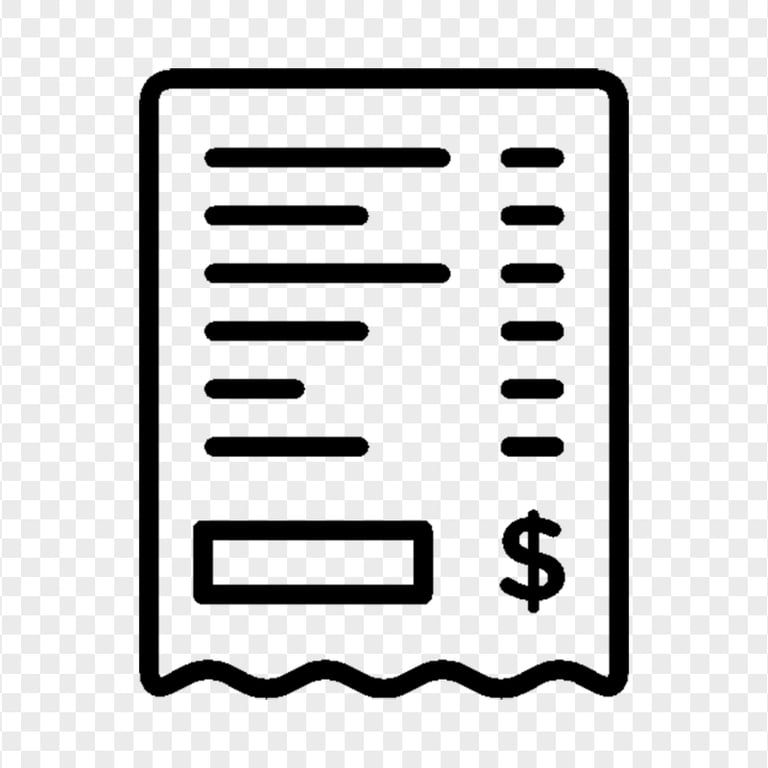 Billing Invoice Black Icon Transparent Background | Citypng