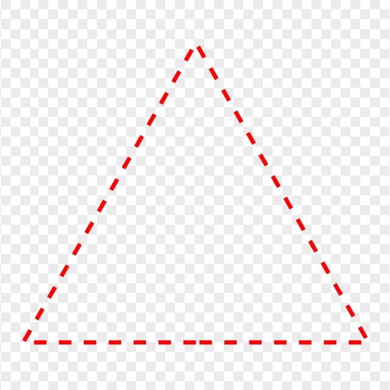 Dashed Red Triangle Transparent Background | Citypng
