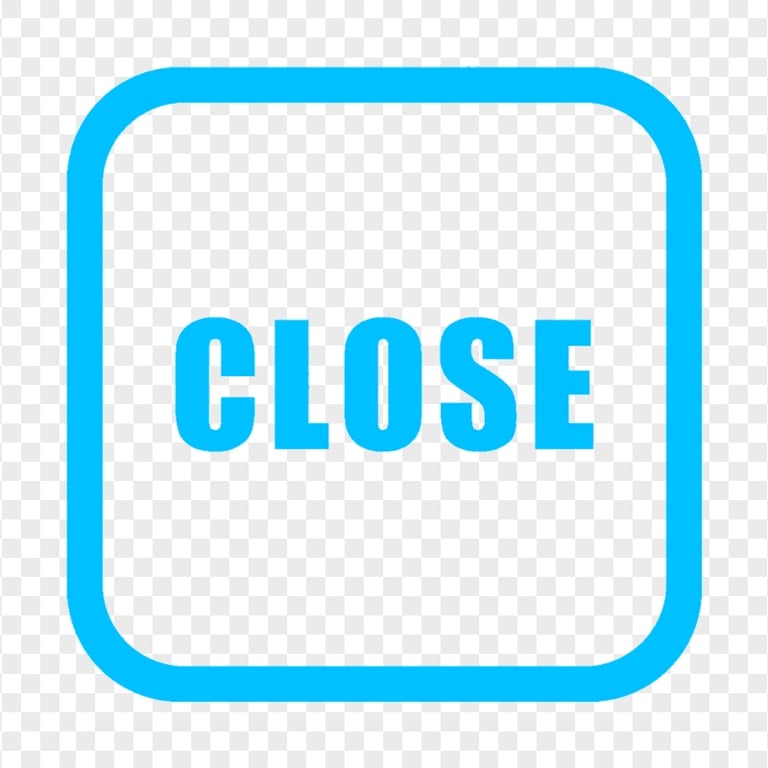 HD Square Close Blue Button Icon Transparent PNG | Citypng