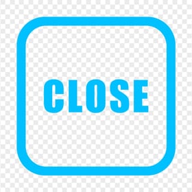 Blue Square Close X Button Icon Transparent Background | Citypng