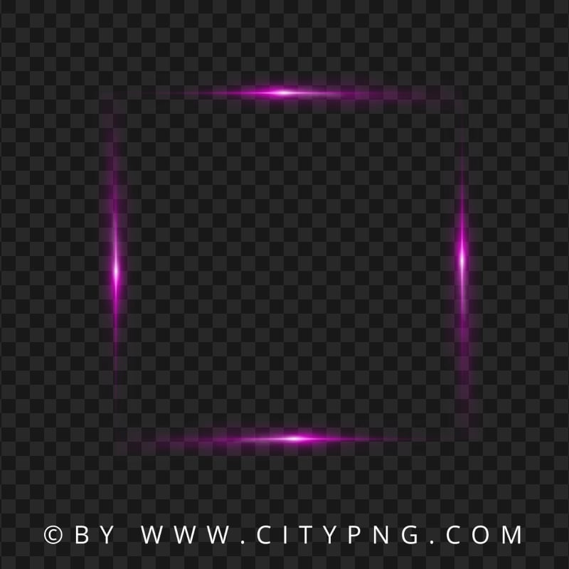 Glare Glowing Light Neon Square Pink Frame PNG | Citypng